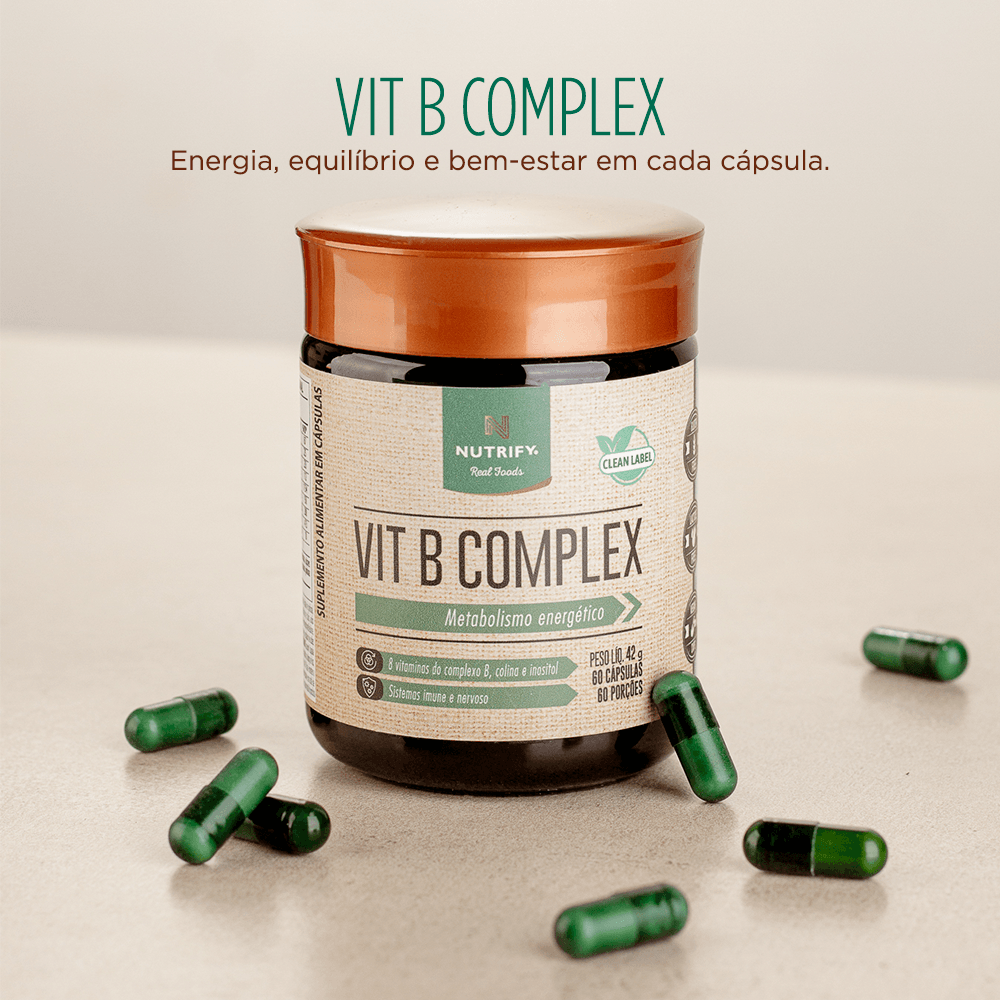 Vitaminas Complexo B - 60 Caps | Vit B Complex - Nutrify